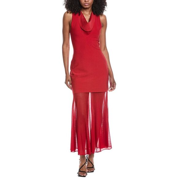 Simkhai | Dresses | Simkhai Womens Xena Maxi Halter Dress Red | Poshmark
